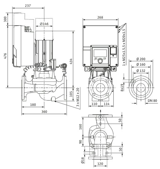 Pompa obiegowa Smart IE5 Stratos GIGA2.0-I 100/1-11/4,0 Wilo